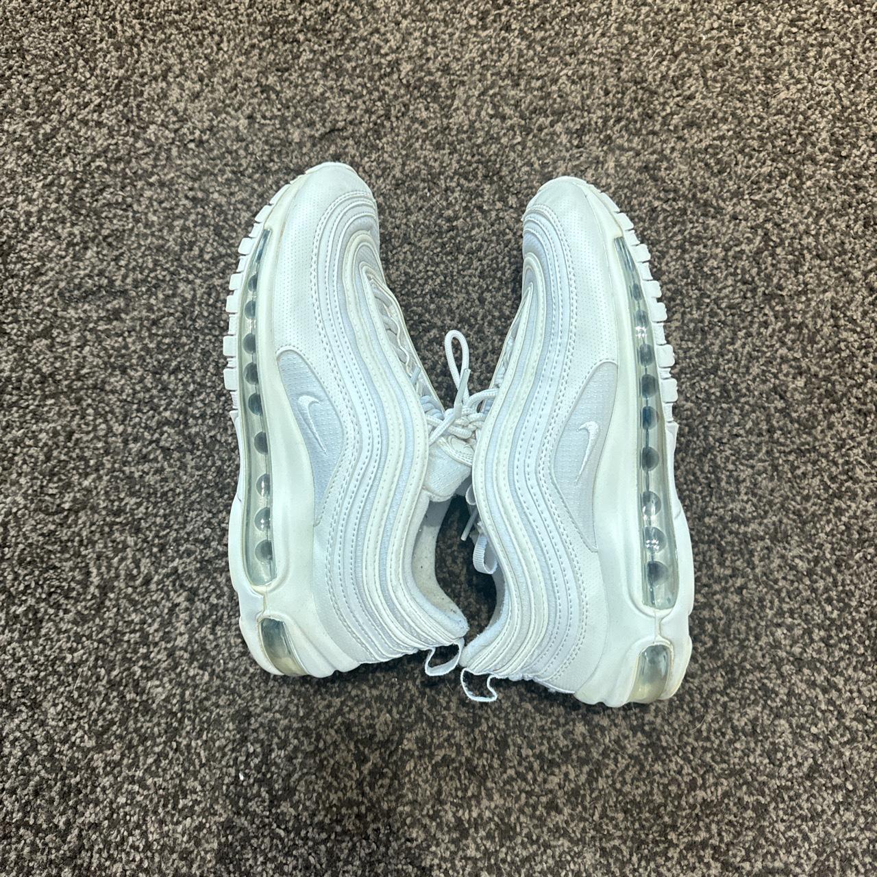 All white nike air max 97. Uk size 6 , eu 39 Worn a... - Depop