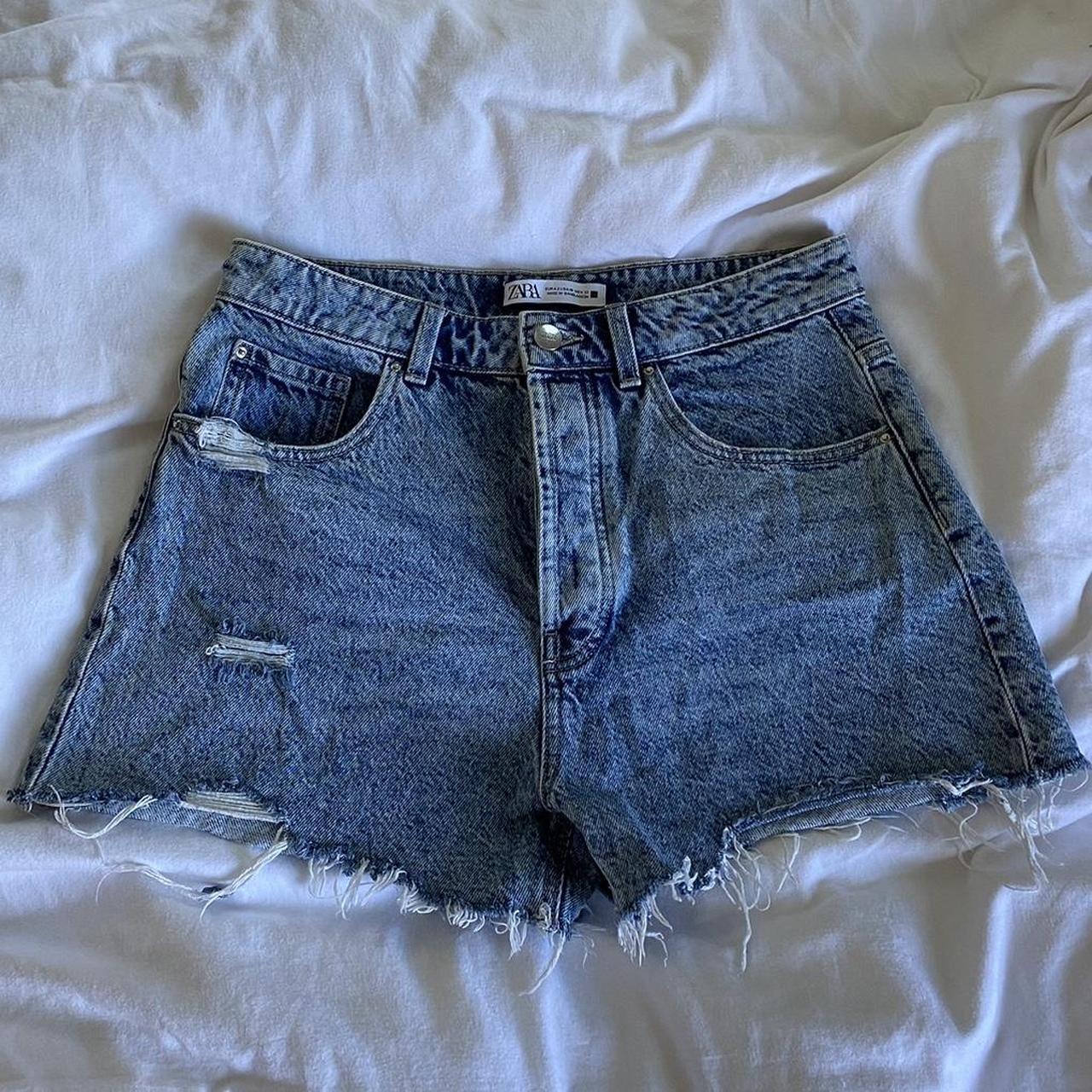 Zara Denim Shorts So cute & great length! - Depop