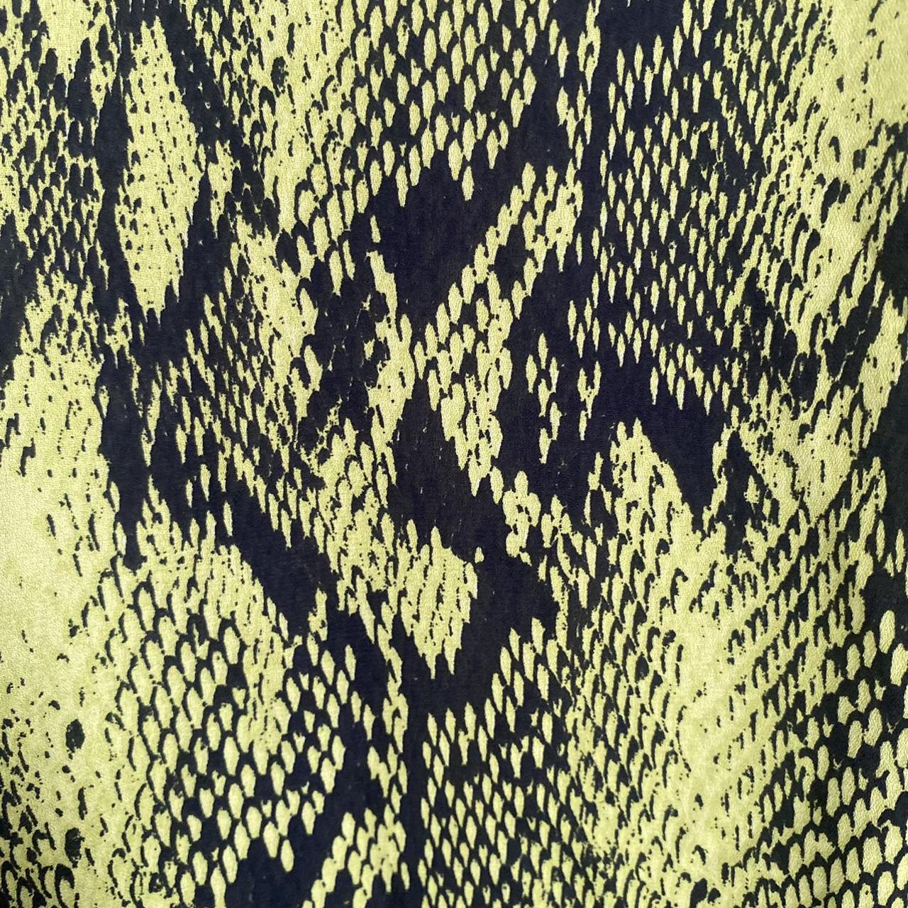 Neon snake print midi slip dress - new with tags... - Depop