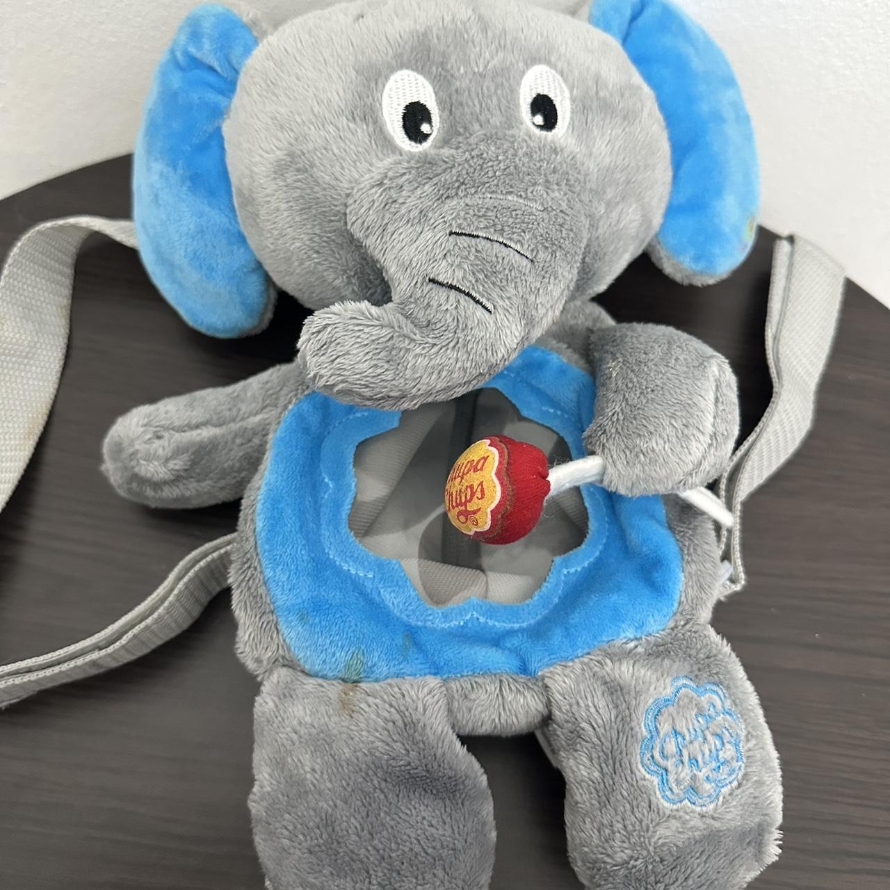 "Chupa Chups Lolly Grey Elephant Plush Backpack Bag | Depop