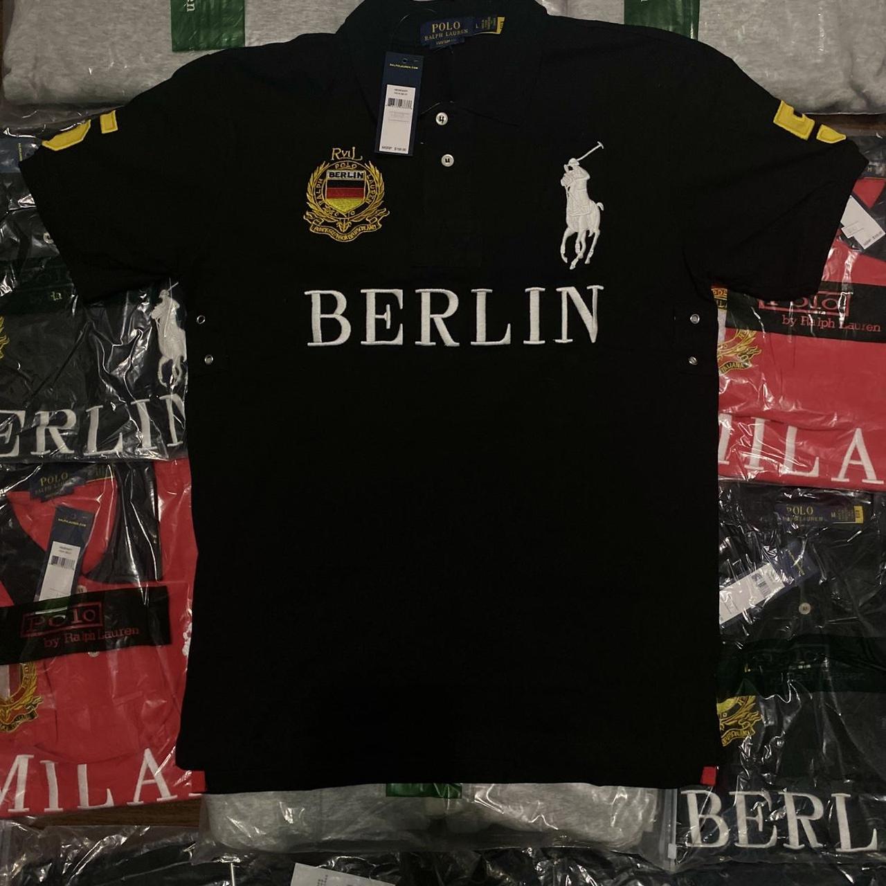 Black & yellow Polo Ralph Lauren Berlin polo shirt... | Depop