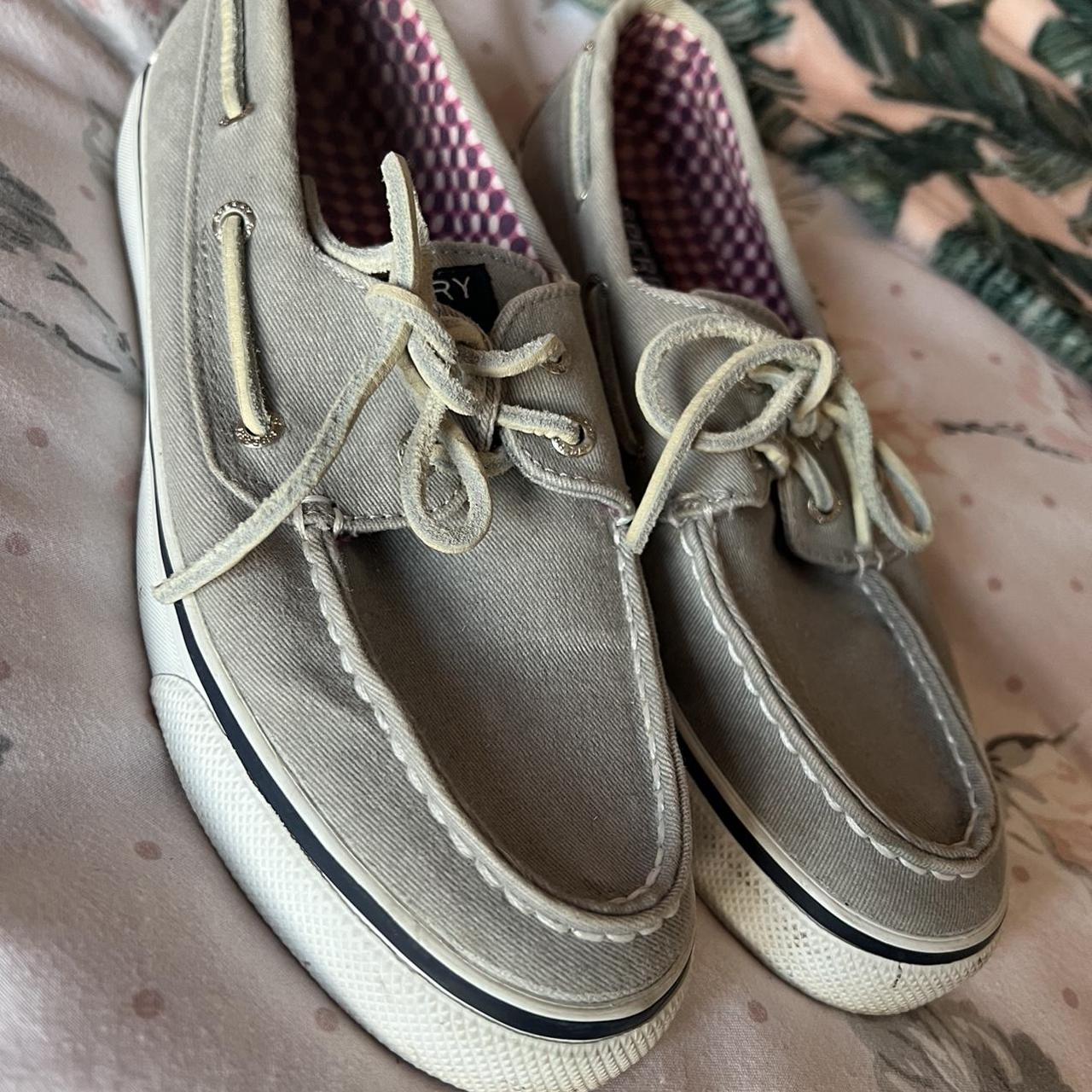 Light grey Sperry shoes. Worn a couple of times, but... - Depop