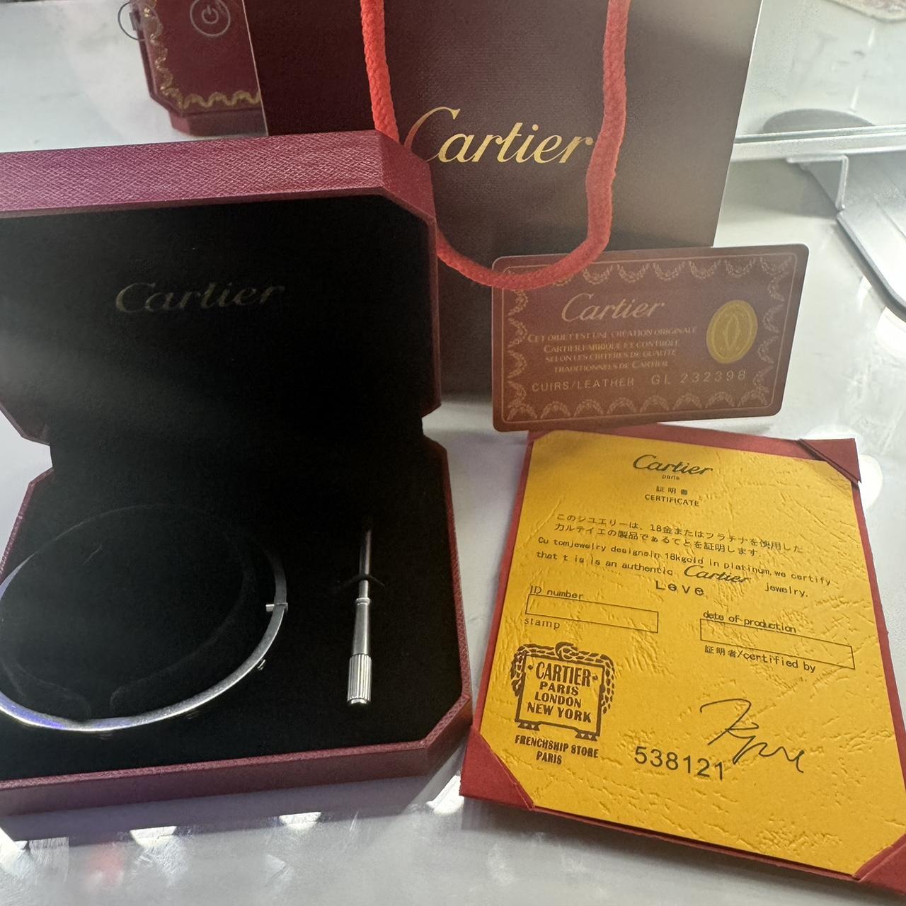 Silver Cartier Love Bracelet Worn for the past... - Depop