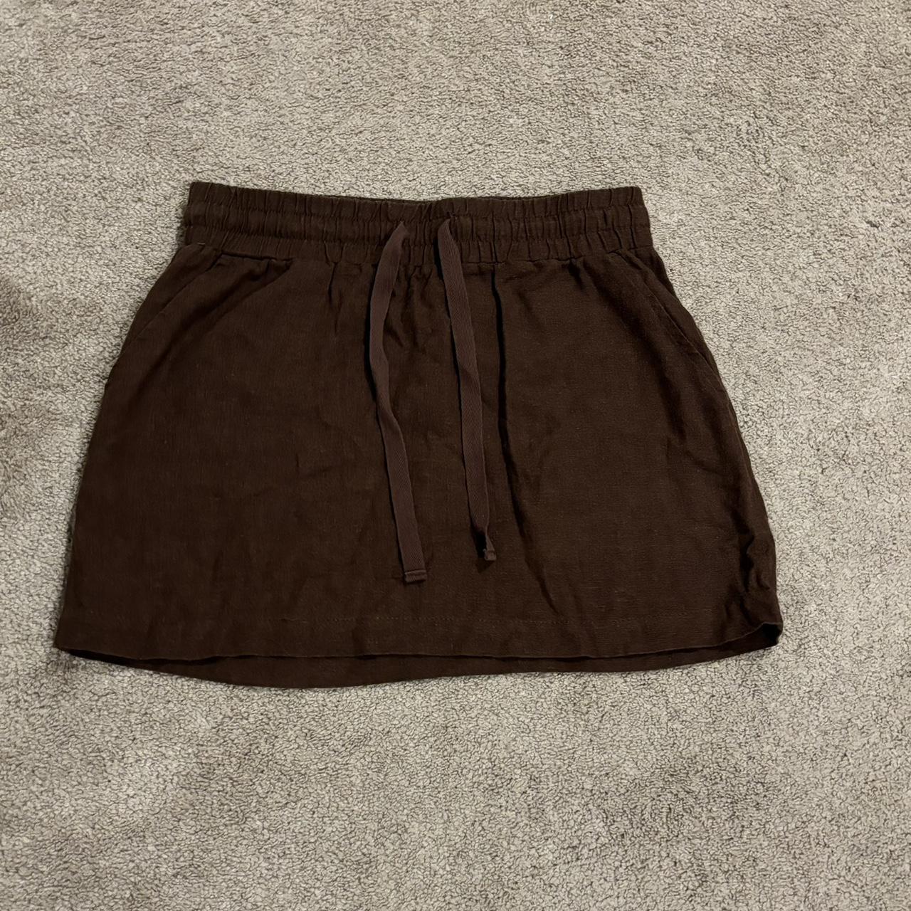 Supre brown mini skirt Size 8 $15 + $11.99 shipping - Depop