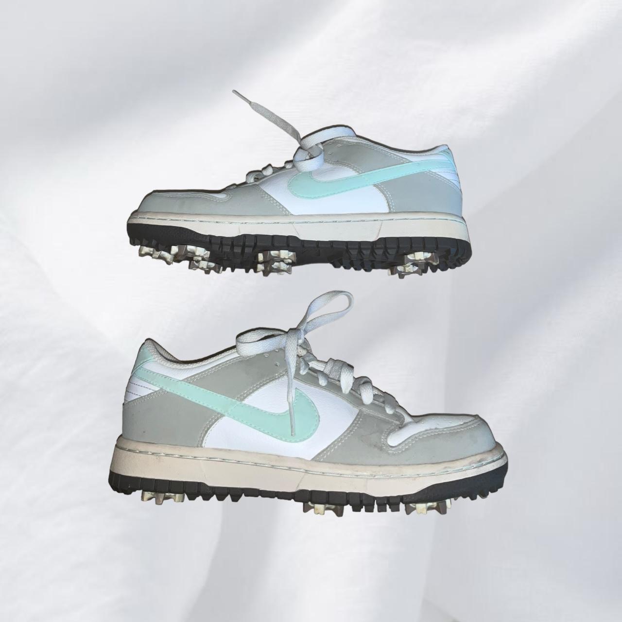 Nike Dunk Mint and Grey Women’s Golf Shoes UK 4... - Depop