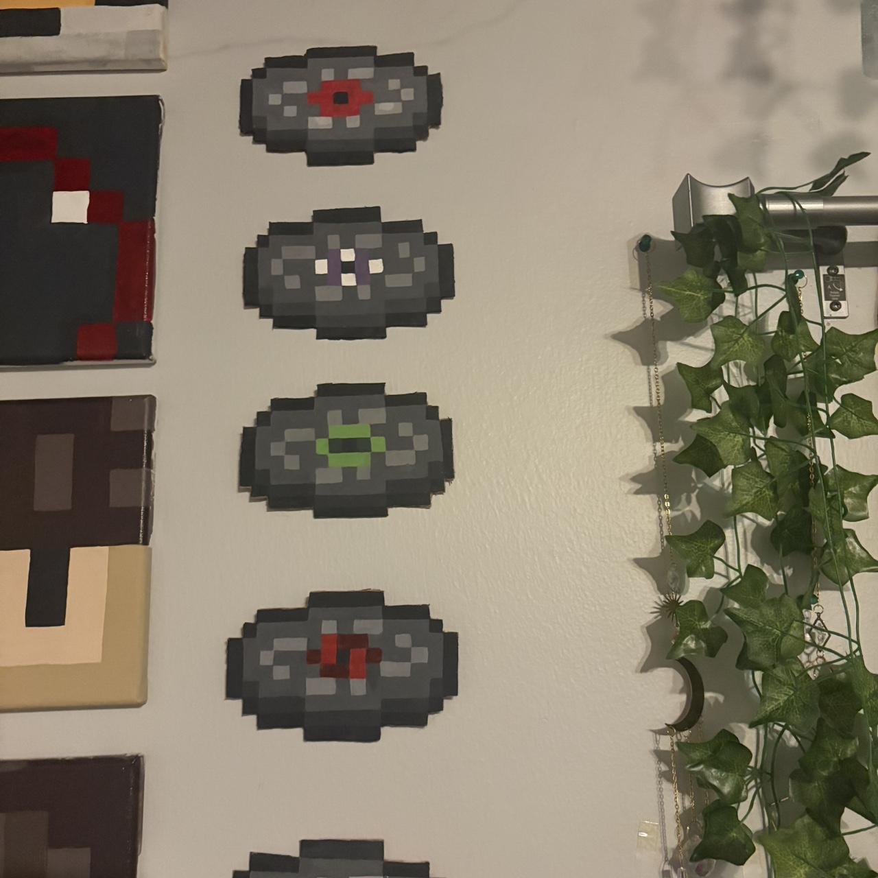 Minecraft cardboard music disc wall art #MinecraftDecor | Depop