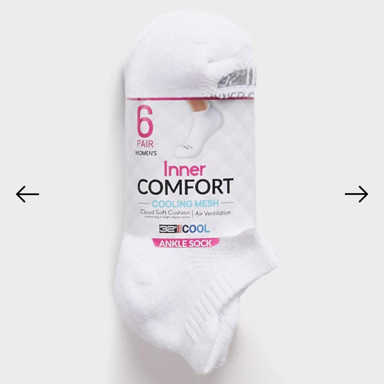 NWT 6 Pairs White Cooling Ankle Socks Brand: 32... - Depop