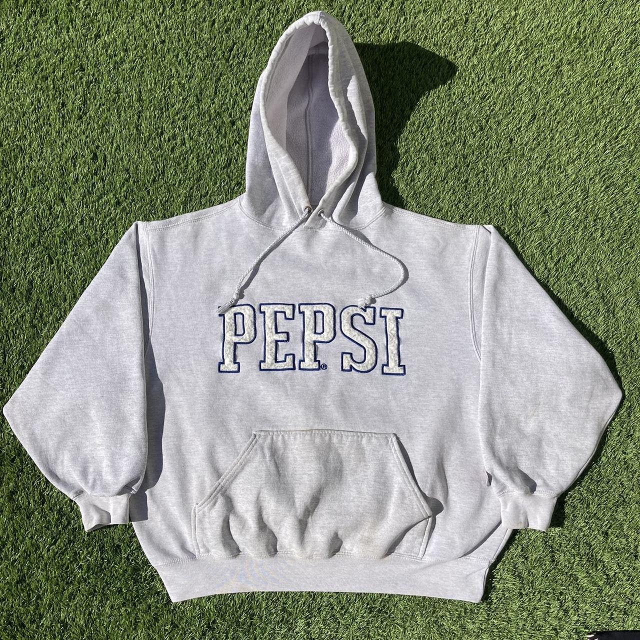 American Vintage Men's Grey and White Hoodie | Depop