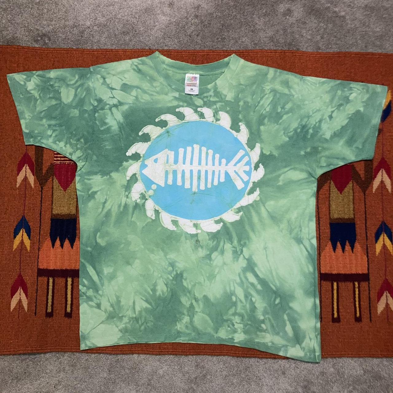 vintage late 90s Fishbone Nature Art tee. 🐟 size XL... - Depop