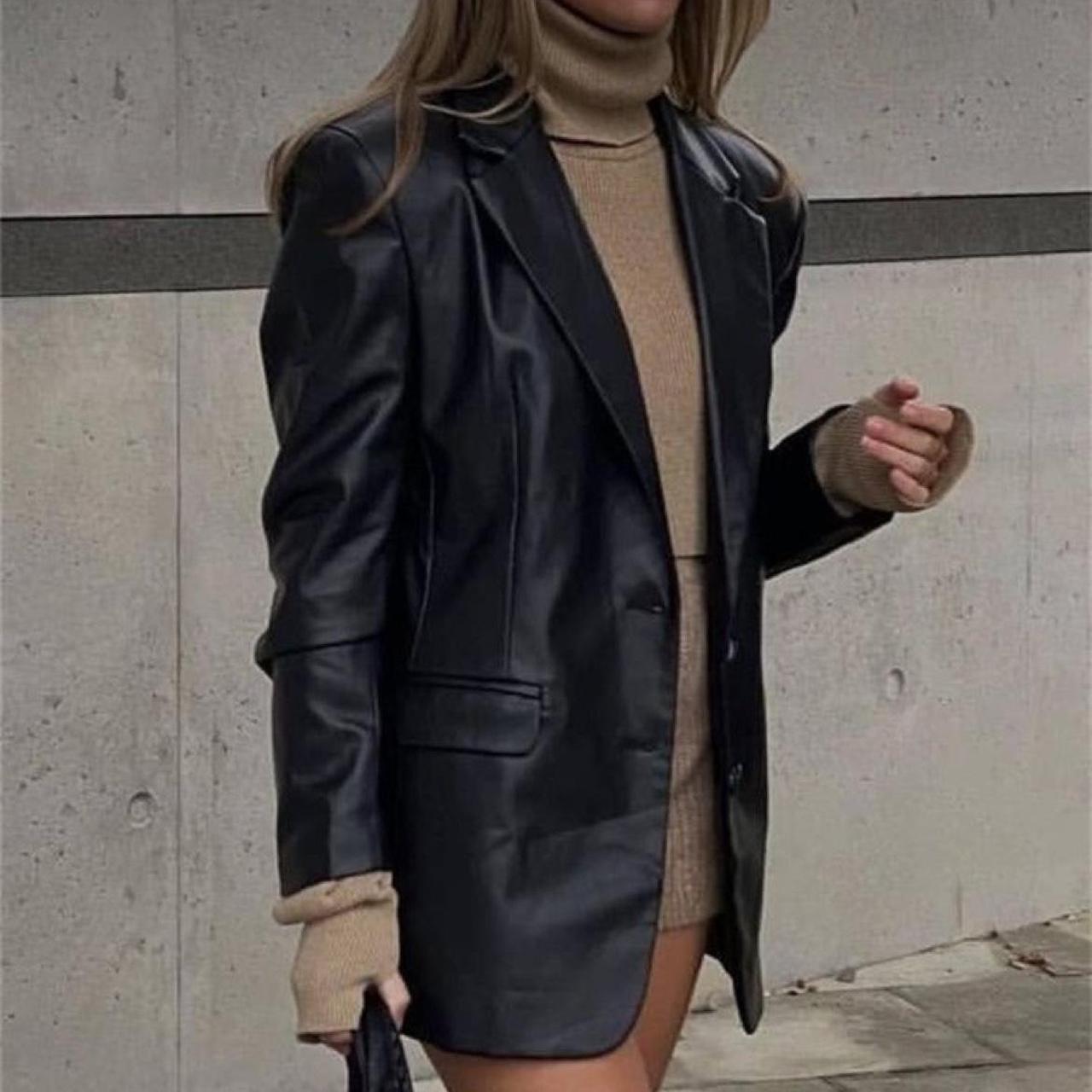 Asos Design real leather longline blazer 🎄... - Depop