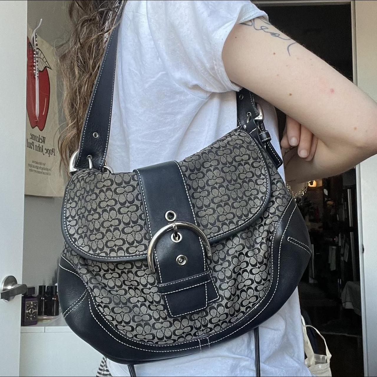 Coach signature jacquard soho hobo bag ! This purse... - Depop