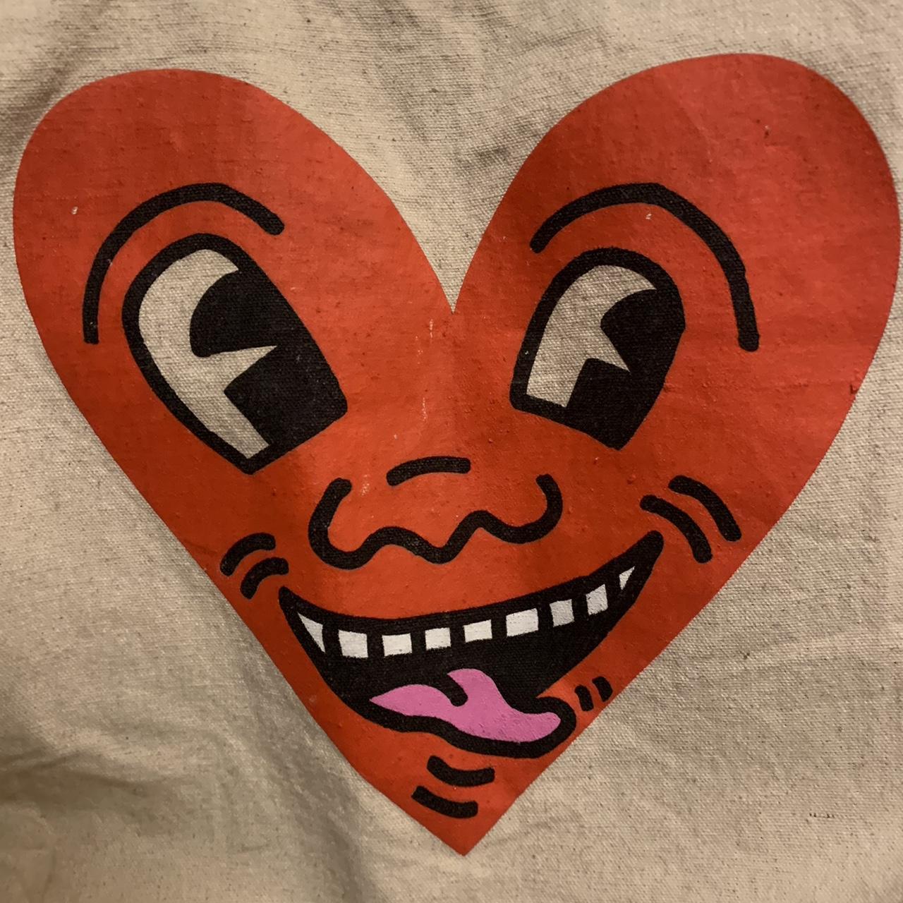 Keith Haring Smiley Tote - iconic screenprinted on a... - Depop