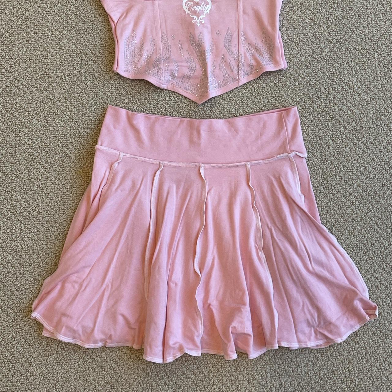 O-MIGHTY Women's Pink Skirt | Depop