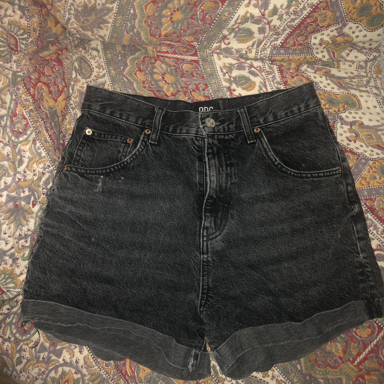 BDG dark grey denim shorts high waisted good... - Depop