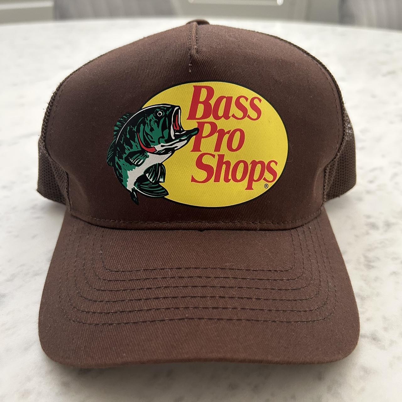 BROWN BASS PRO SHOP TRUCKER HAT slight creasing on... - Depop