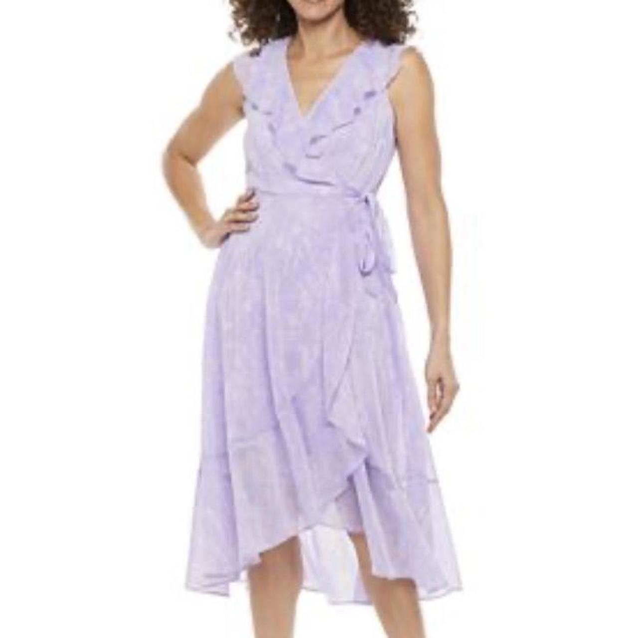 This purple wrap dress is from the brand chaps. It... - Depop