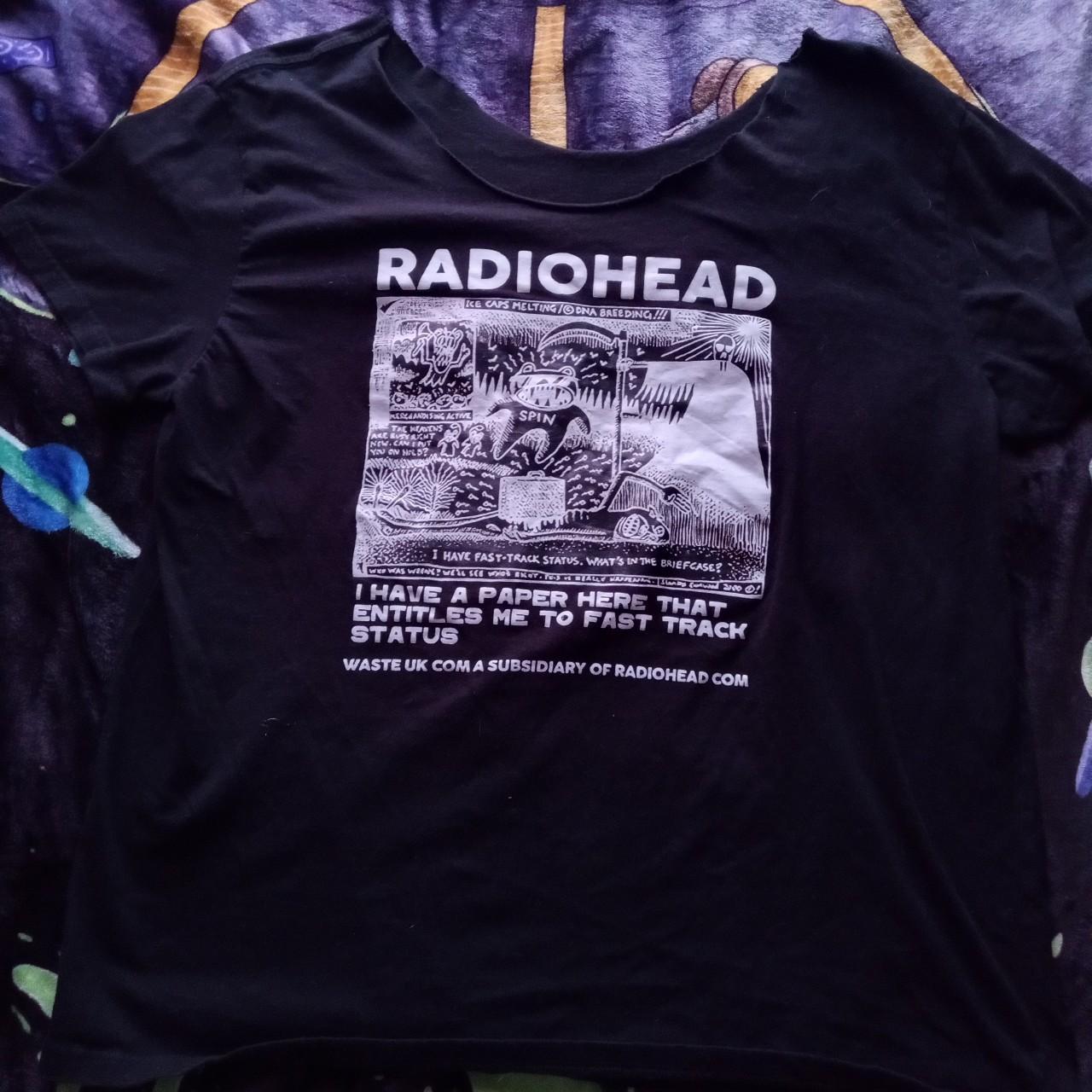 Radiohead band shirt with neckline cut off #radiohead - Depop