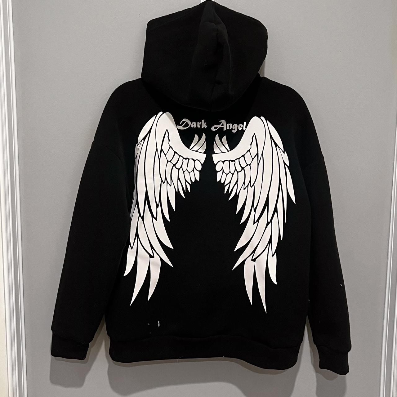 Gothic Dark Angel Hoodie 🖤 Size small Ultra cozy... - Depop