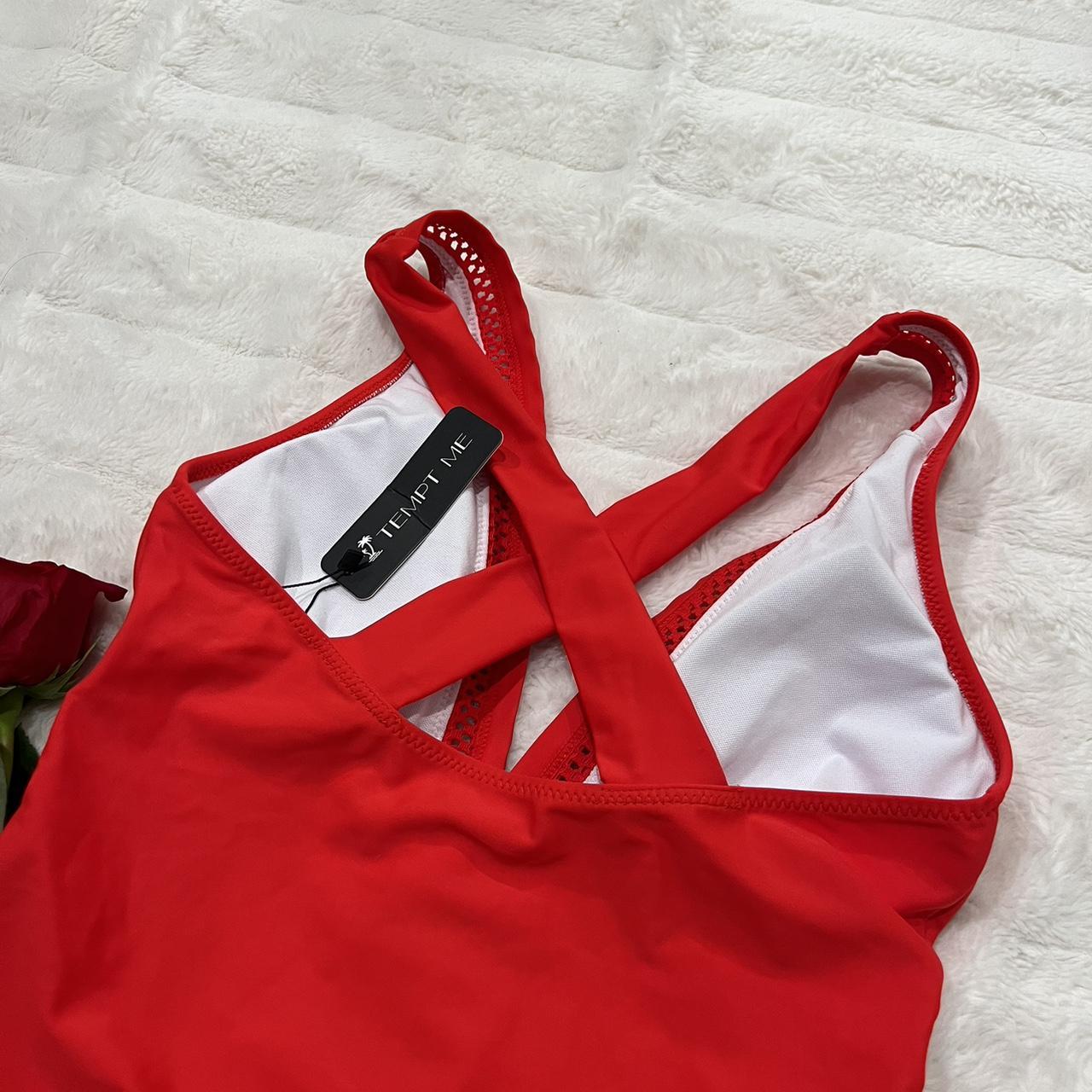 Tempt me plunge swim suit Size small New with... - Depop
