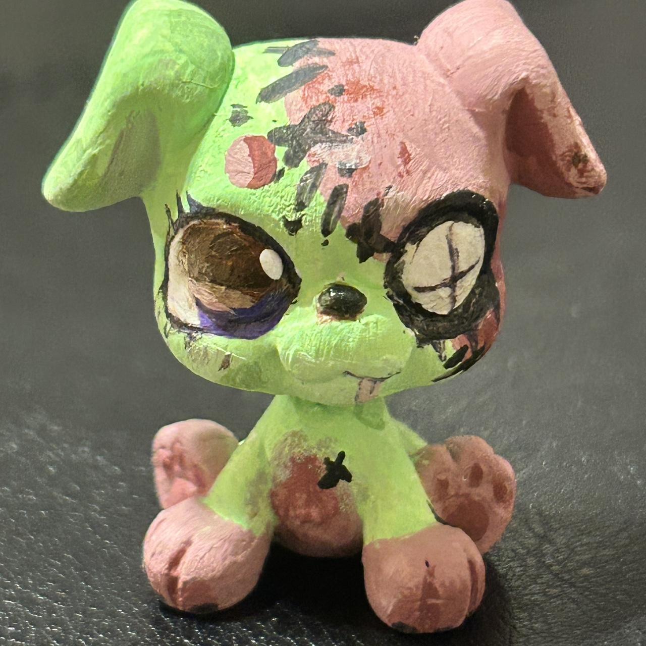 PAYPAL🚫 custom painted lps zombie dog x3 🧟‍♀️ #diy... | Depop