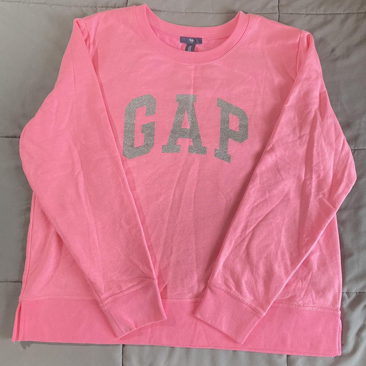 Neon Pink GAP Glitter Logo Sweatshirt New with tags... - Depop