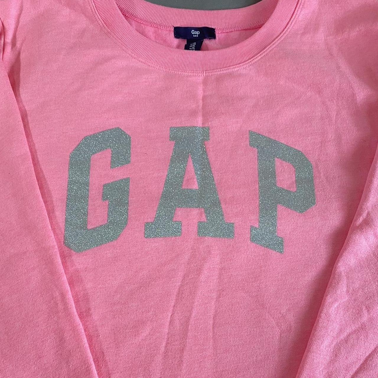 Neon Pink GAP Glitter Logo Sweatshirt New with tags... - Depop