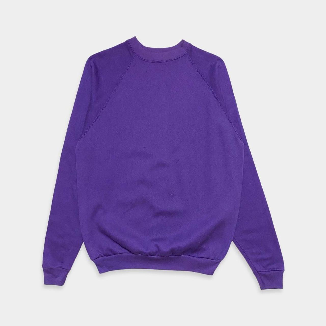 PURPLE VINTAGE SWEATSHIRT BLANK PLAIN 👕 Men’s large.... - Depop