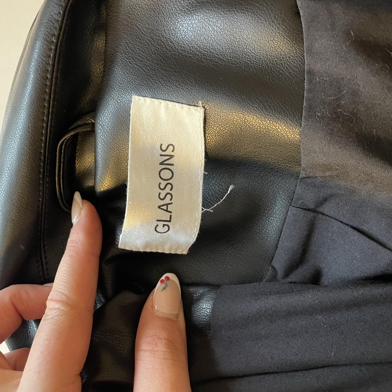 GLASSONS FAUX LEATHER LONG LINE COAT 💌 Brand new... - Depop