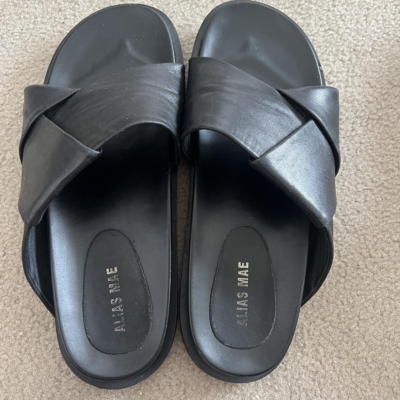 Alias Mae black slides - Solaris Size 41 Worn... - Depop