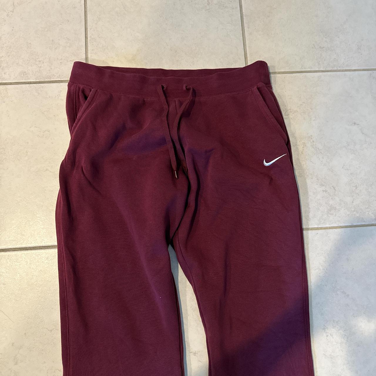 Nike maroon sweatpants - straight leg - size large - Depop