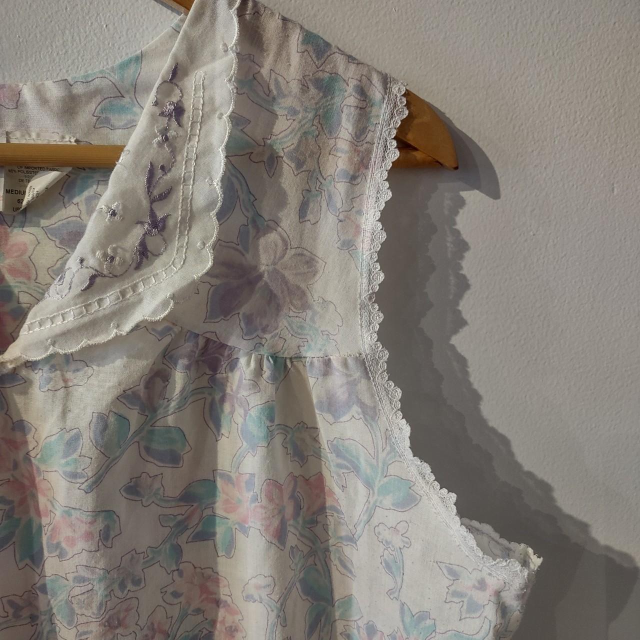 Vintage cotton night gown Simply Basic brand Size... - Depop