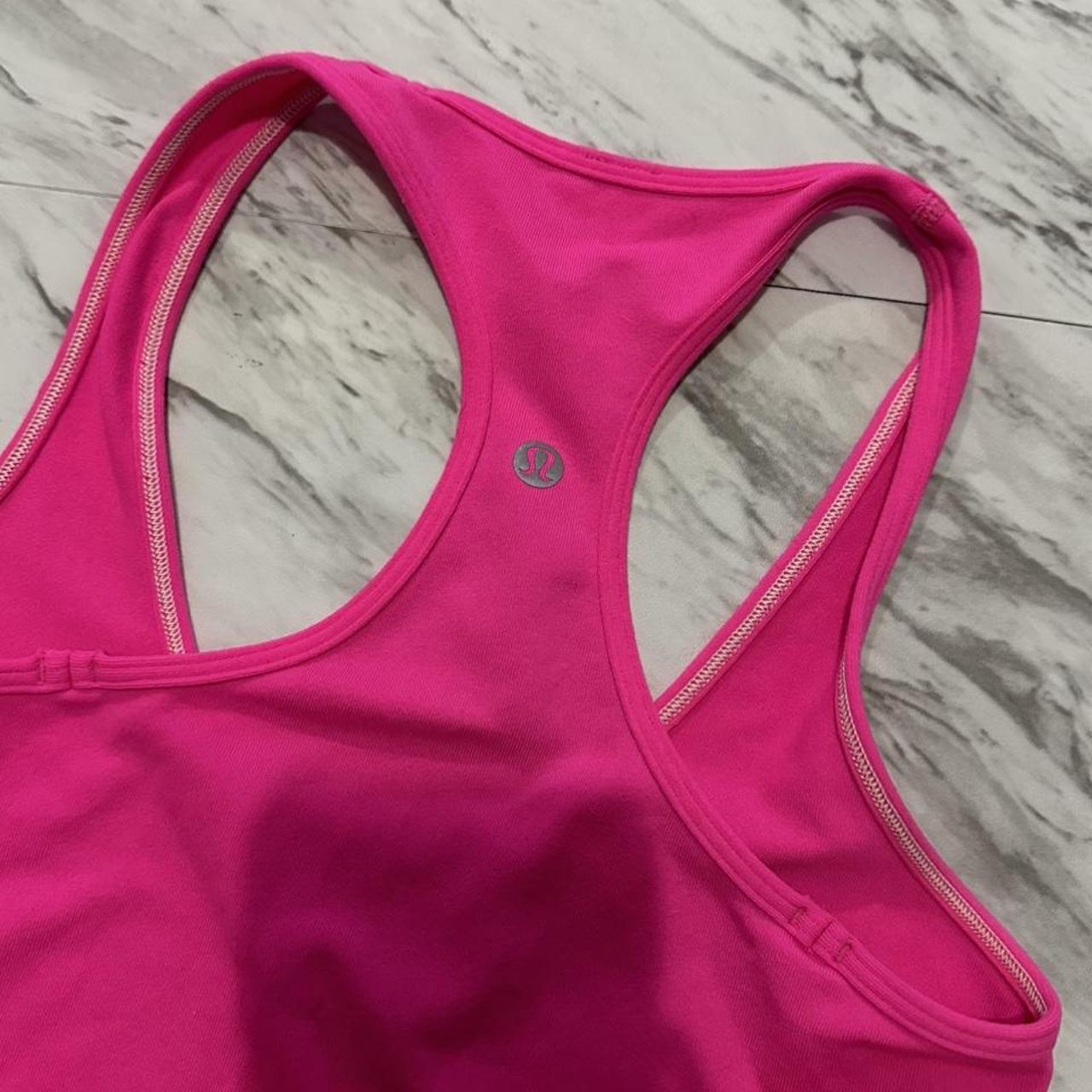 PINK LULU TANK perf condition and the best pink... - Depop