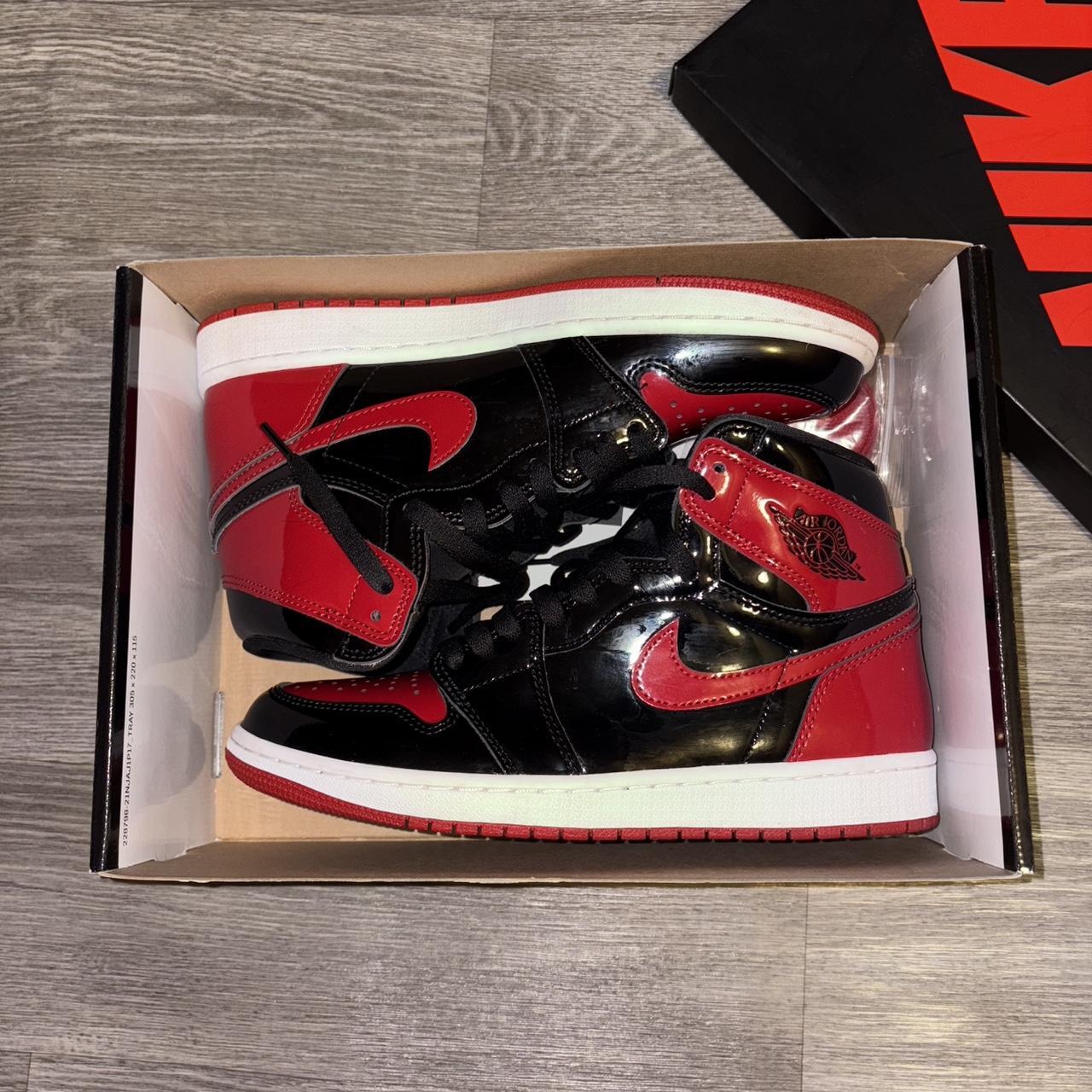 Jordan 1 Patent Bred Size 8.5 Comes With OG Box | Depop