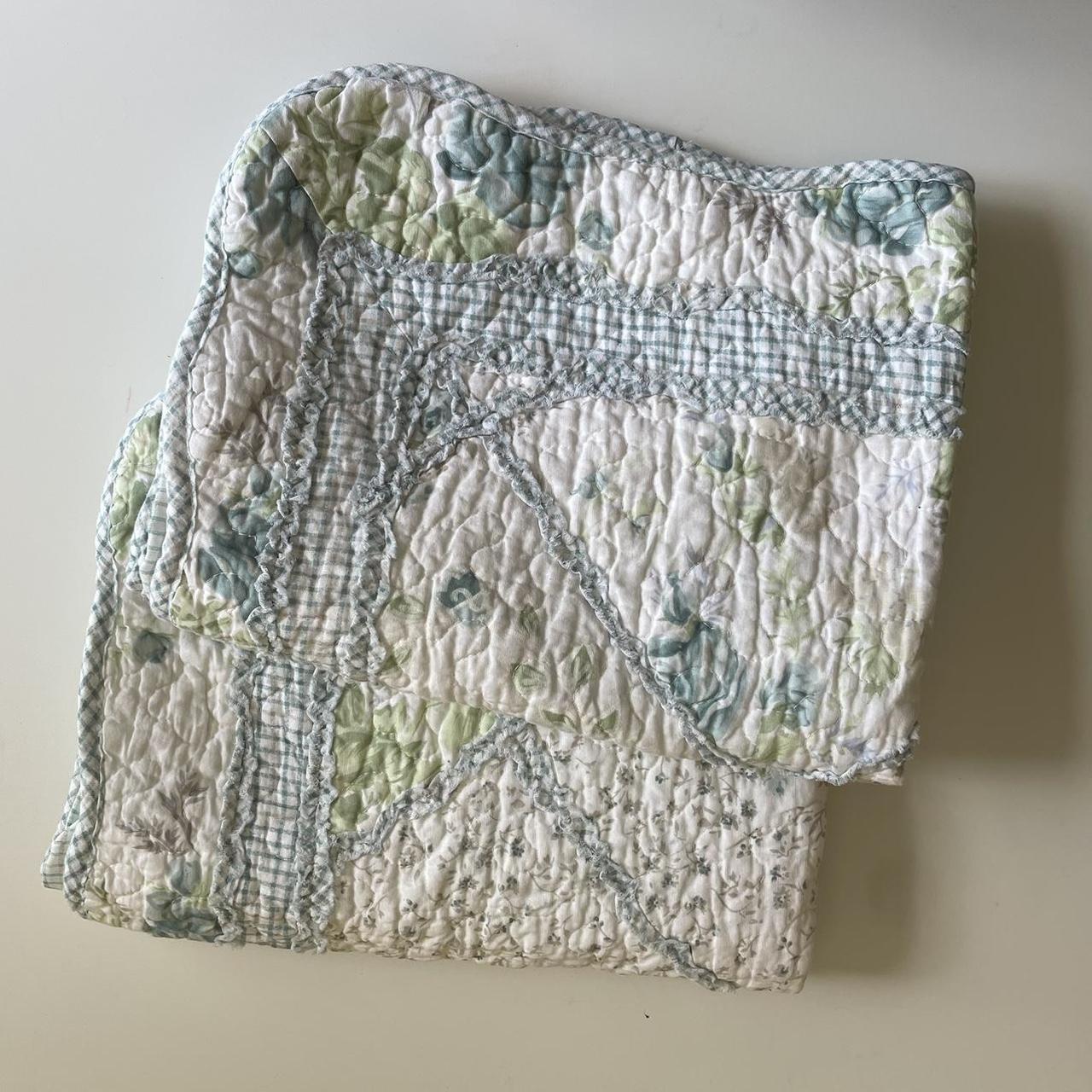 Blue and white quilted bedspread bedding. Bought... | Depop