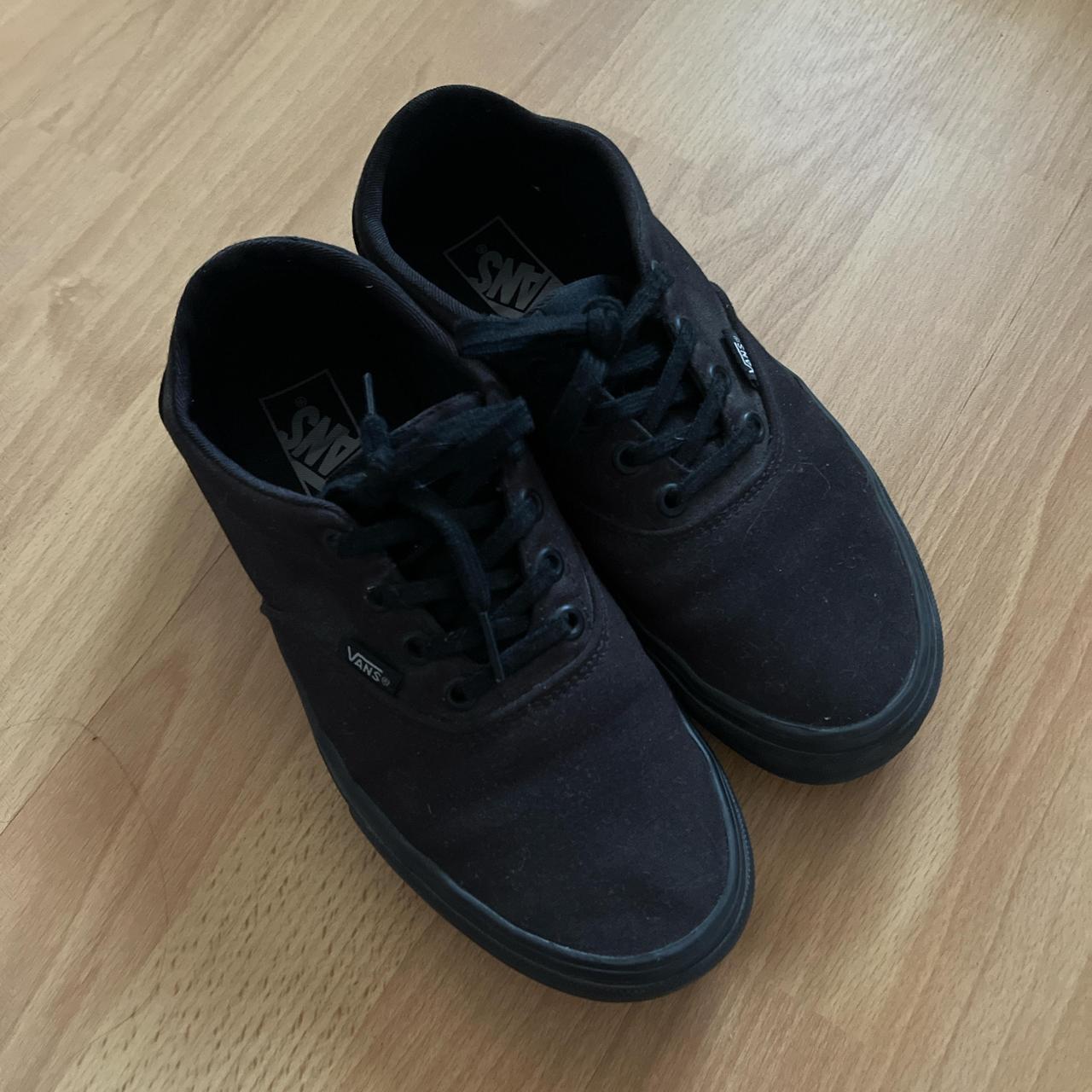 all black vans in size 8 women’s barely used #shoes... - Depop