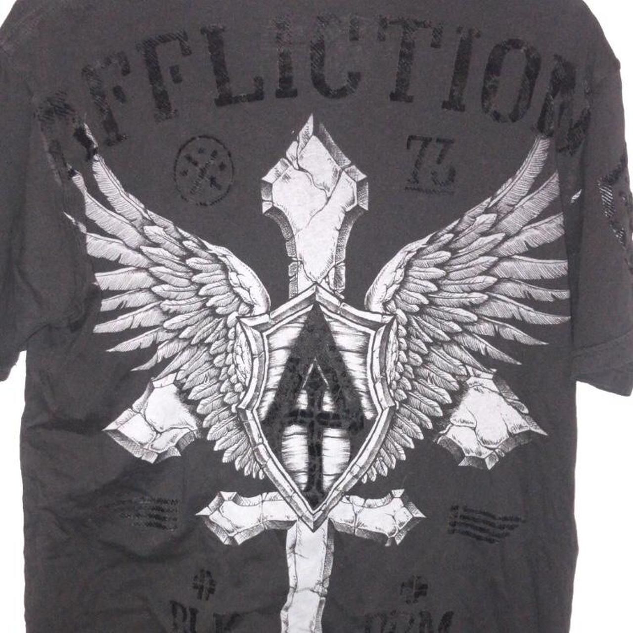 RARE affliction wing cross t shirt. Size large. My... - Depop