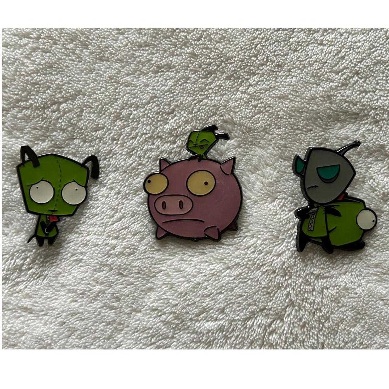 Nickelodeon Gir Invader Zim 3 ct. pin set brand:... - Depop