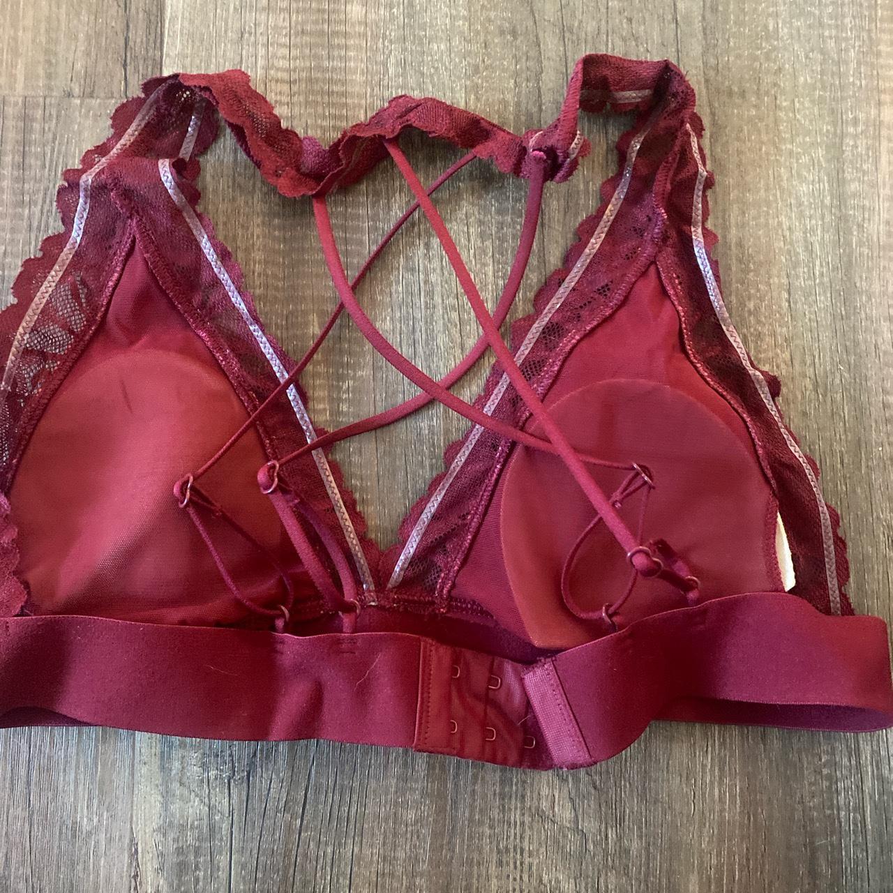 victorias secret pink velvet bralette/bra tag is cut... - Depop