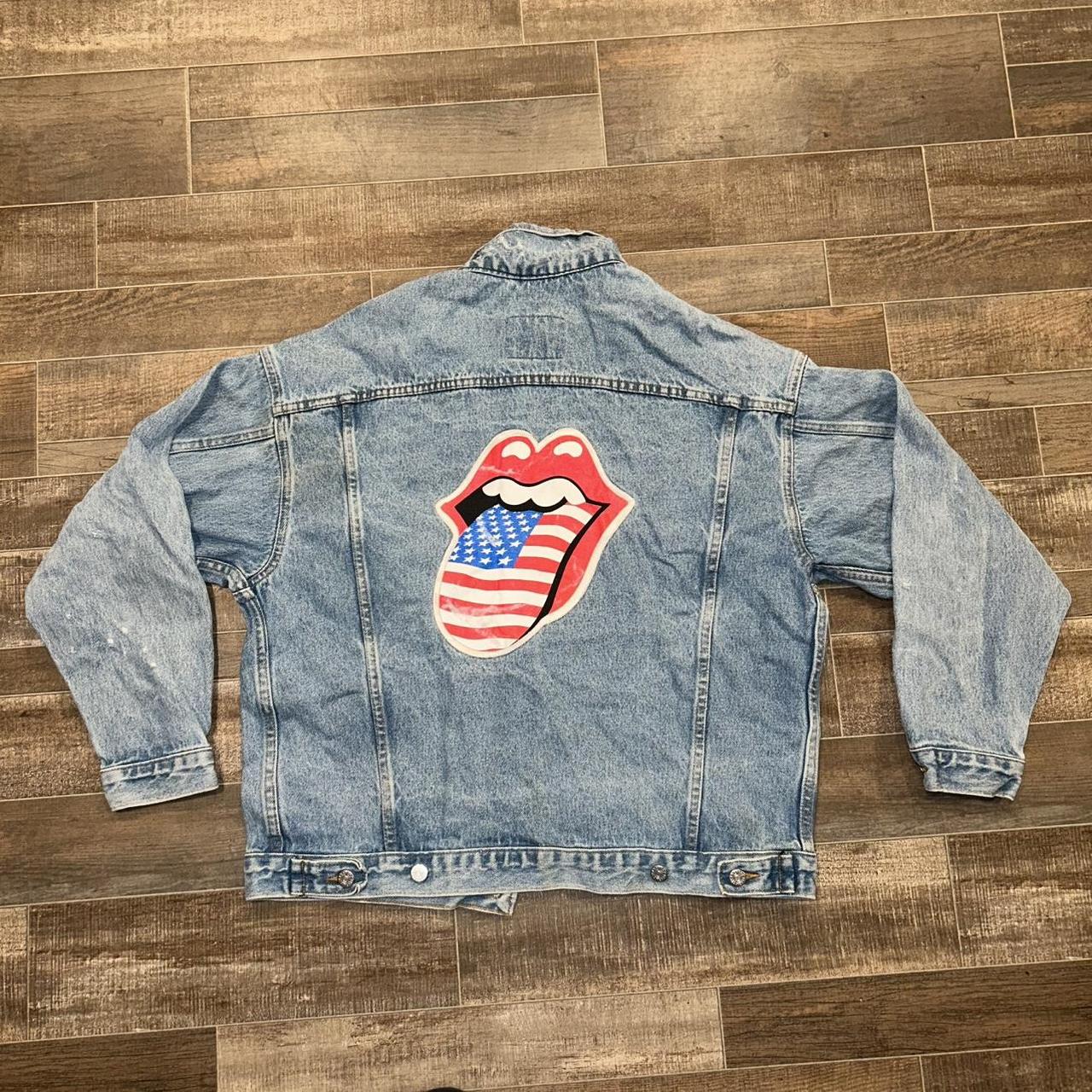 Vintage Rolling Stones Voodoo Lounge Denim Jacket... - Depop