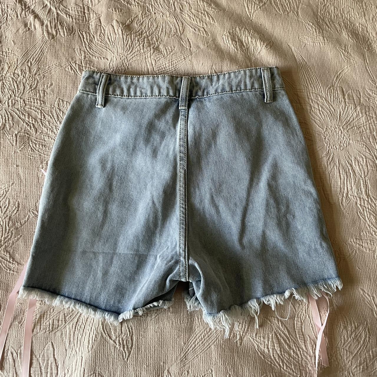 super cute denim shorts high waisted perfect... - Depop
