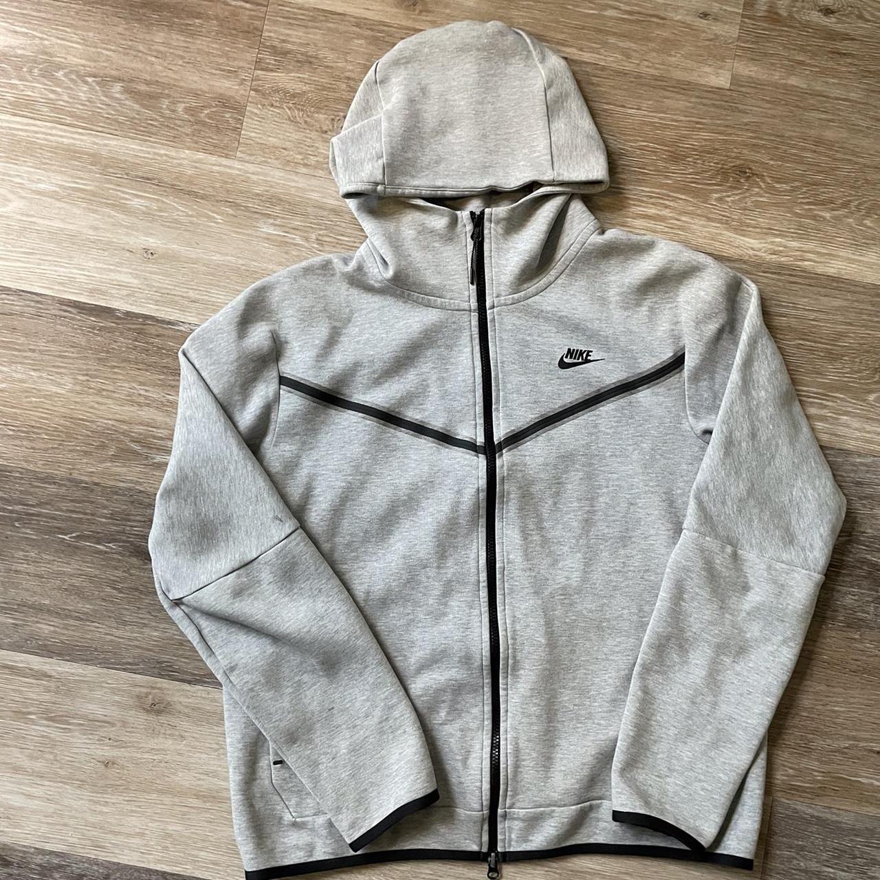 Grey Nike tech zip up Flawless condition Super... - Depop