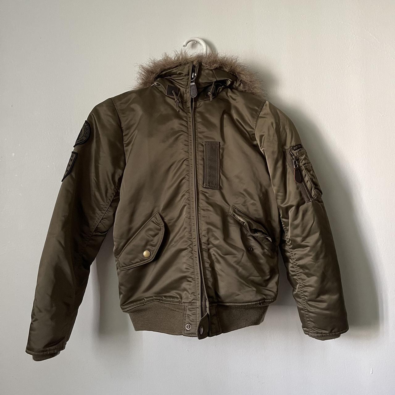 Hysteric glamour fur hooded parka jacket, in a nice... - Depop