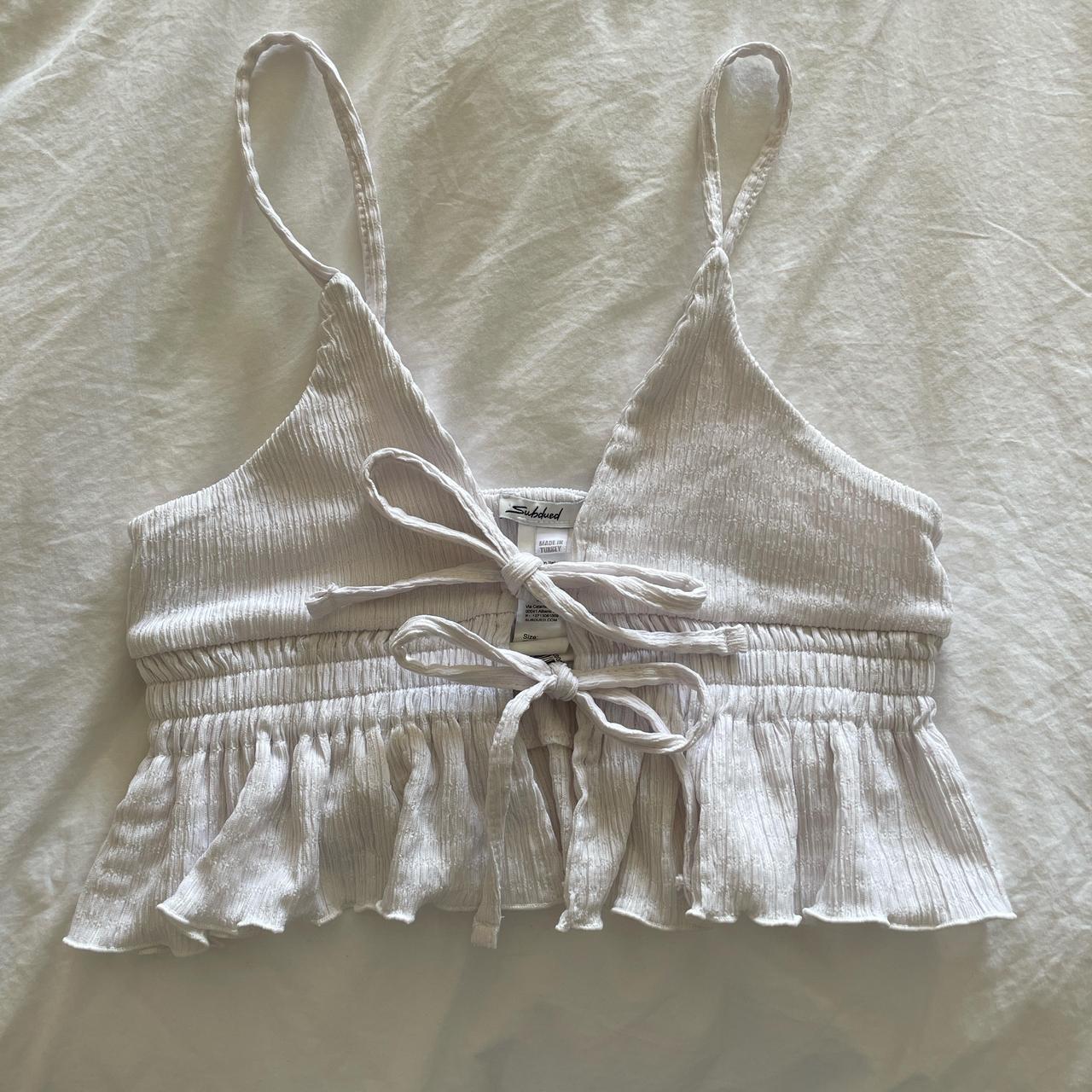 Subdued white top Perfect for summer Such a nice... - Depop