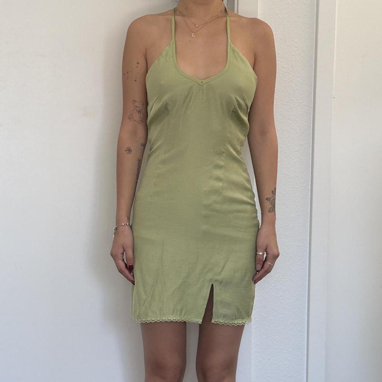 Princess Polly green mini dress brand new never worn - Depop