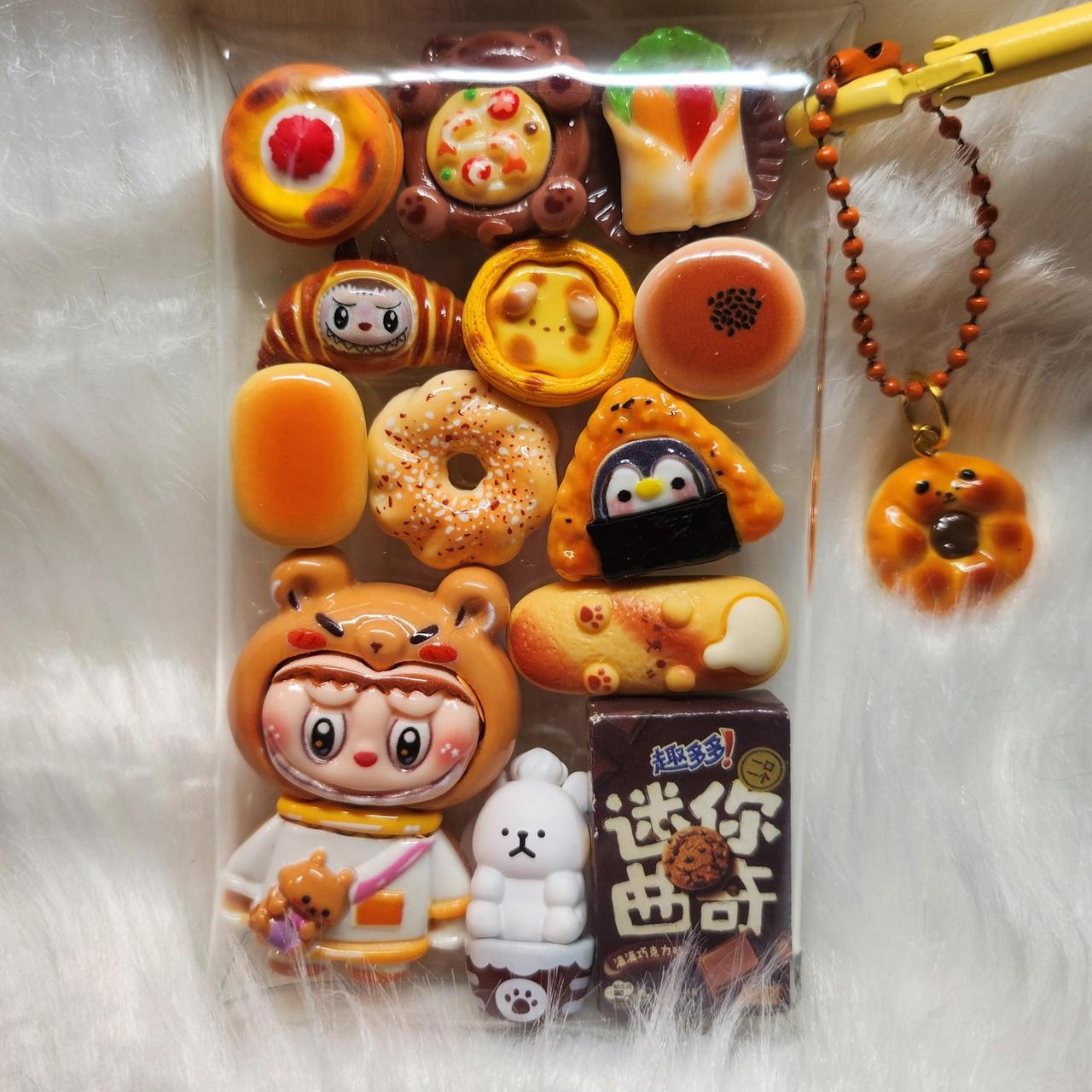 Cute Labubu bakery themed PVC trinket pouch... | Depop