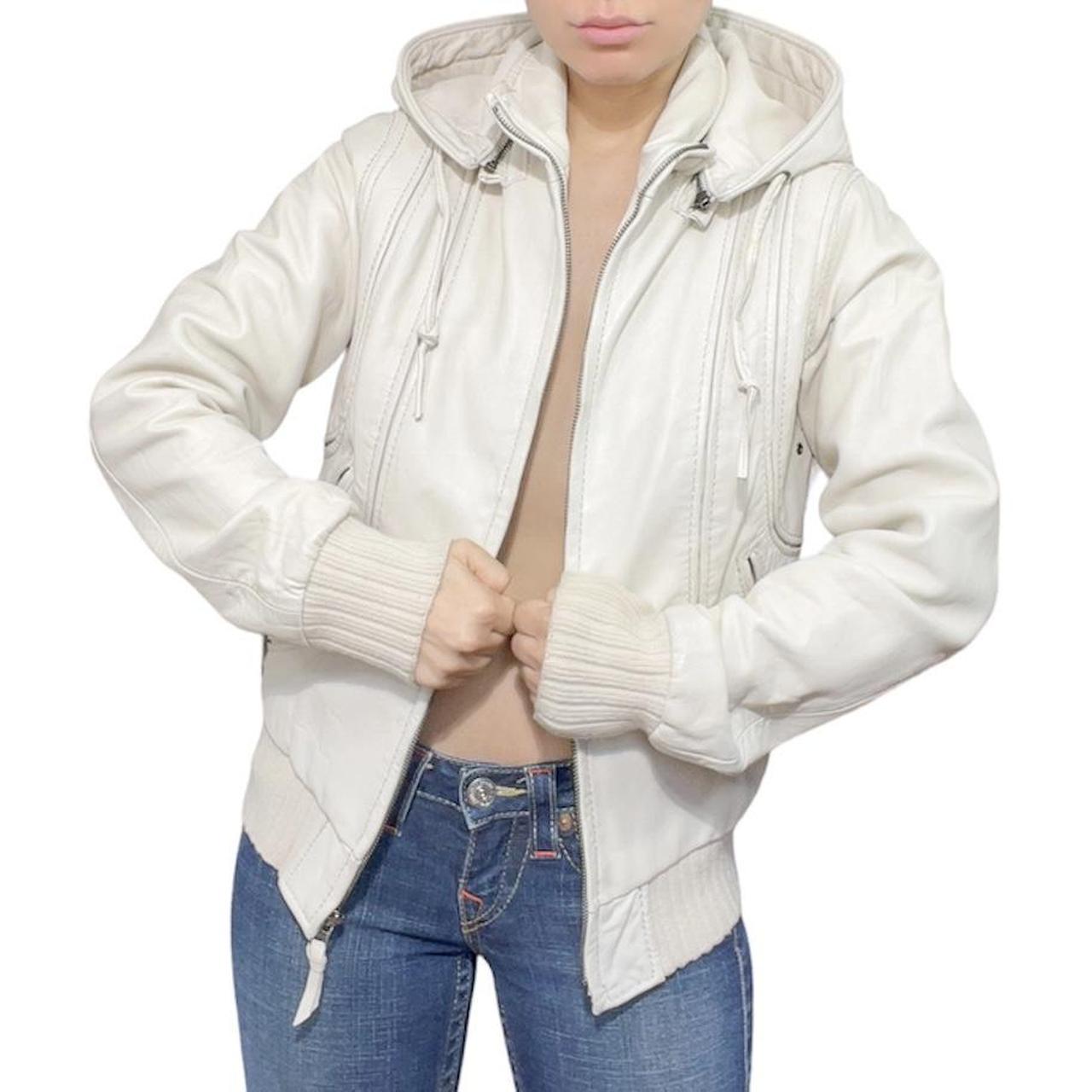 Women's White and Cream Jacket | Depop