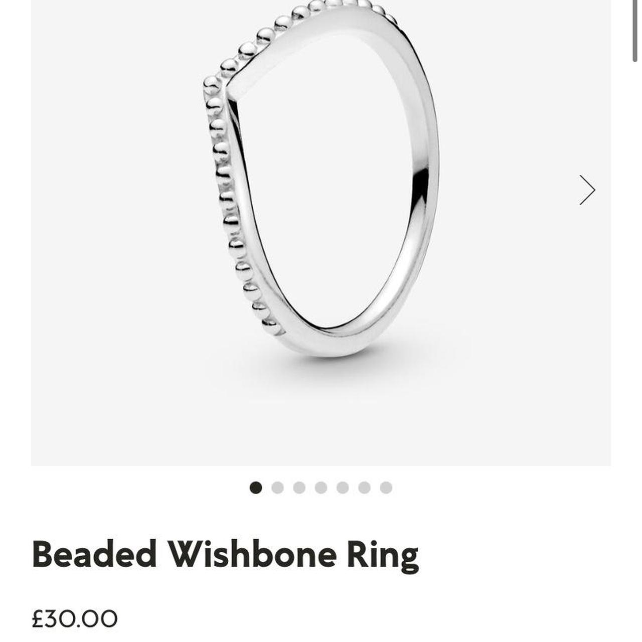 Pandora wishbone ring, perfect condition , selling... - Depop