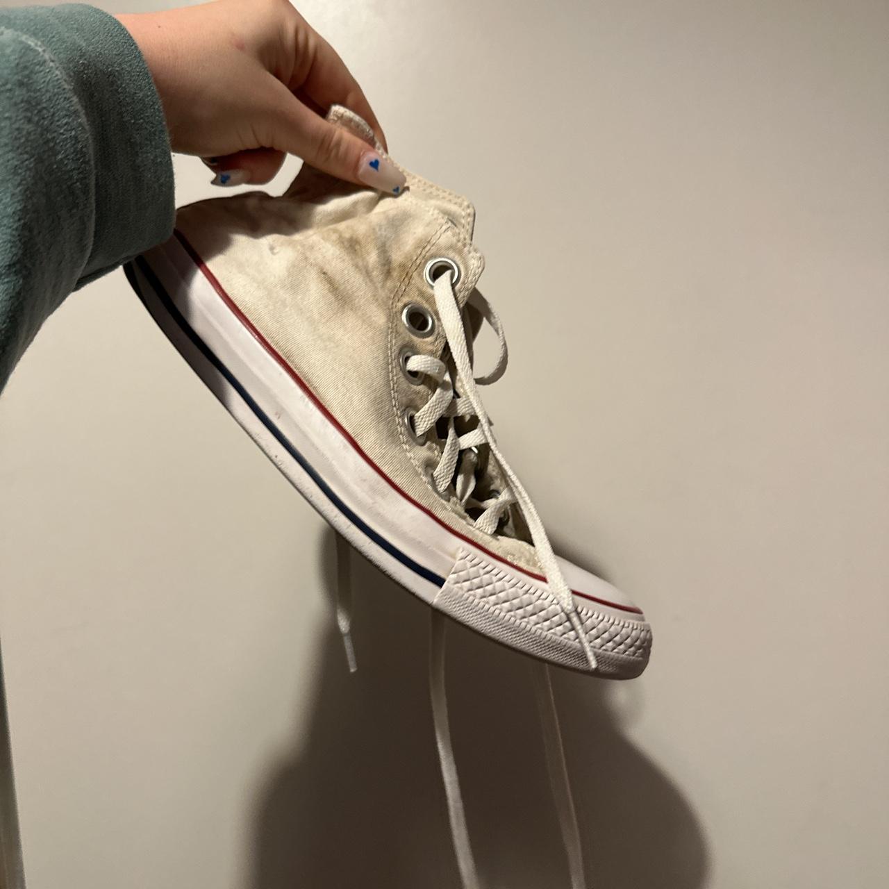 white high top converse open to offers - Depop