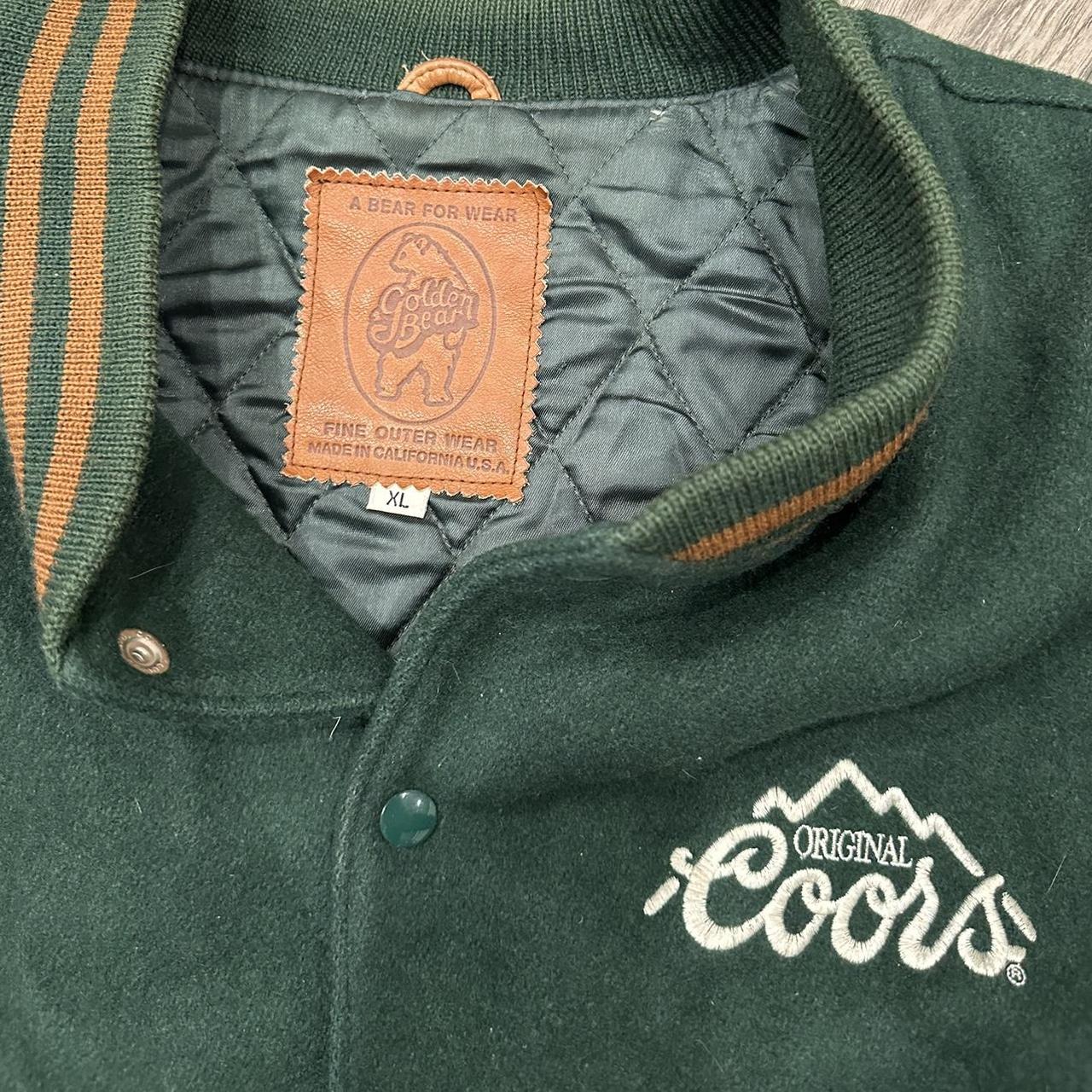 VINTAGE COORS BEER VARSITY BOMBER JACKET Jacket... - Depop