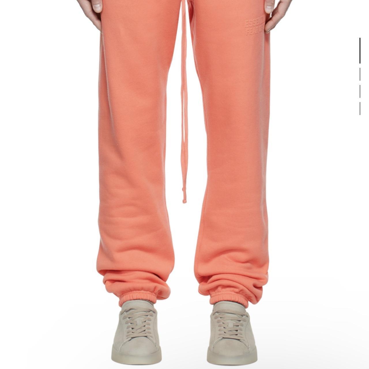 NEW ESSENTIALS CORAL PANTS WORN TWICE PROOF OF PURCHASE - Depop